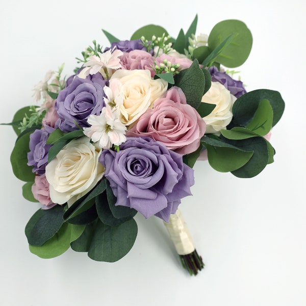 Purple Rose Bouquet - Etsy