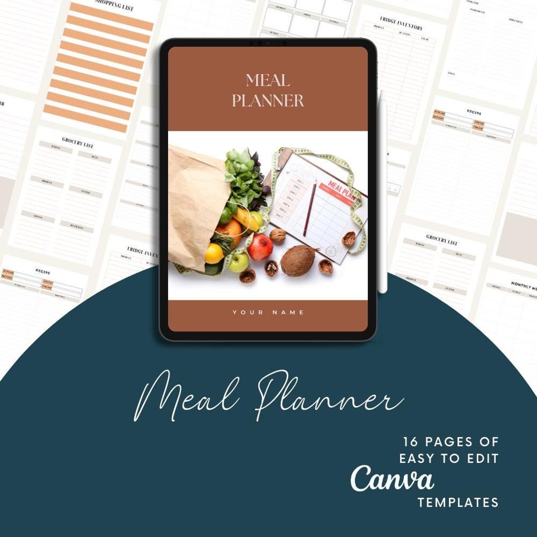 Editable Meal Planner Canva Template (digital Download) - Etsy