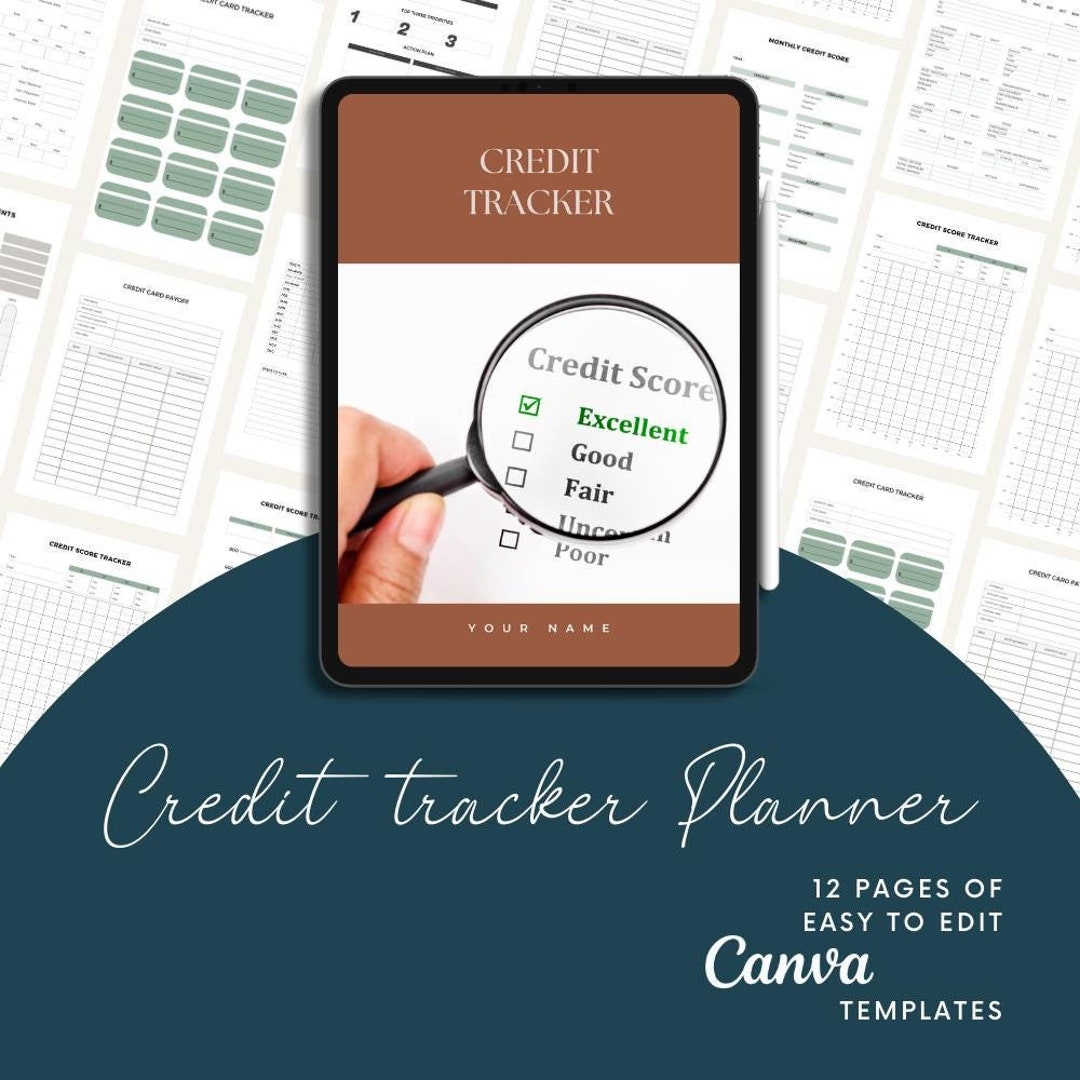 Editable Credit Tracker Planner, Canva Template (digital Download) - Etsy