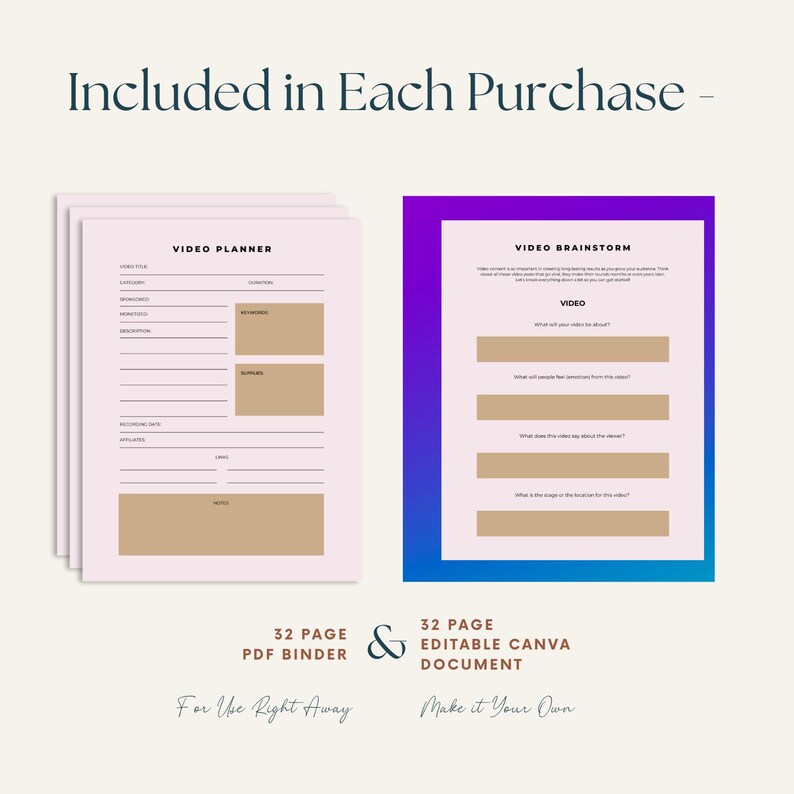 Youtube Marketing Pro Planner, Social Media Planner, Editable Canva ...