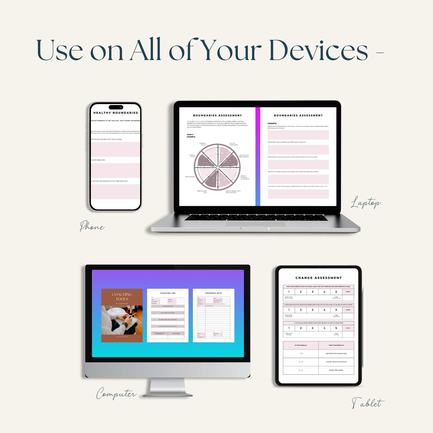 Coaching Tools Planner, Business Coach, Editable Canva Template ...