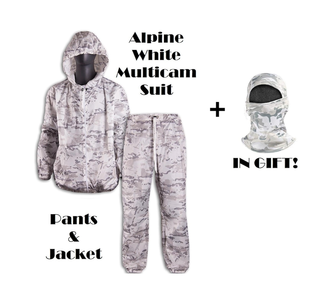 One Size Ultra-thin Snow Camo Suit – Waterproof Alpine Hunting Clothing ...