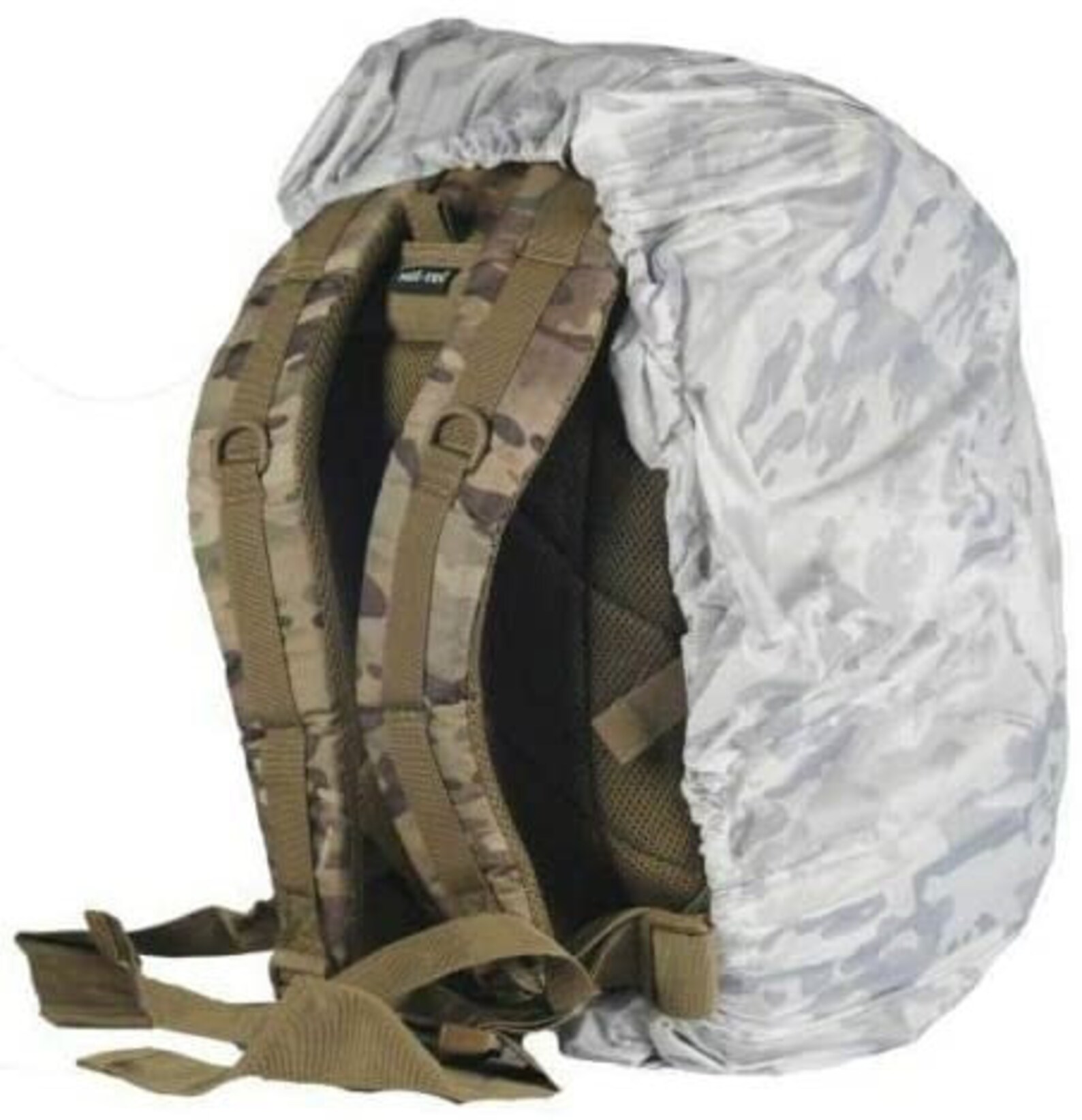 White Multicam Snow Winter Camo Suit + Balaclava and Backpack Cover ...