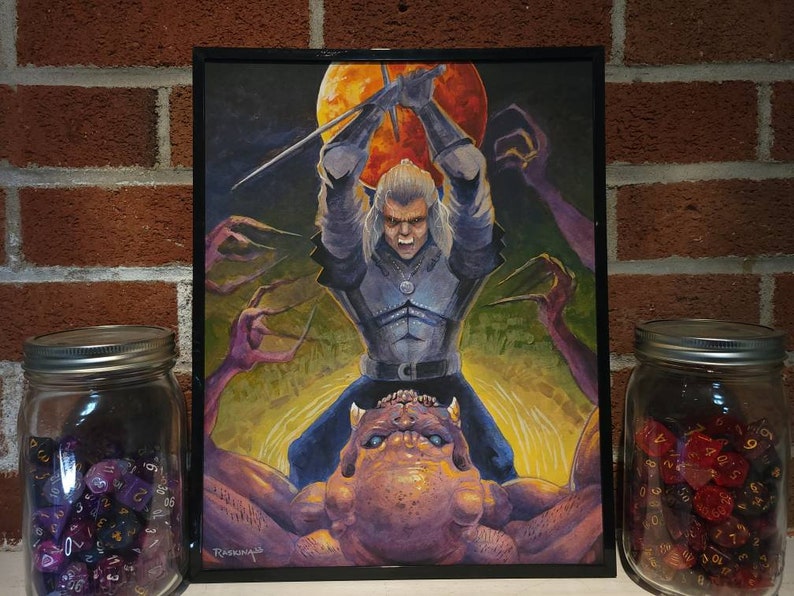The Witcher Fan Art Original Painting Acrylic Painting 11 X 14 - Etsy