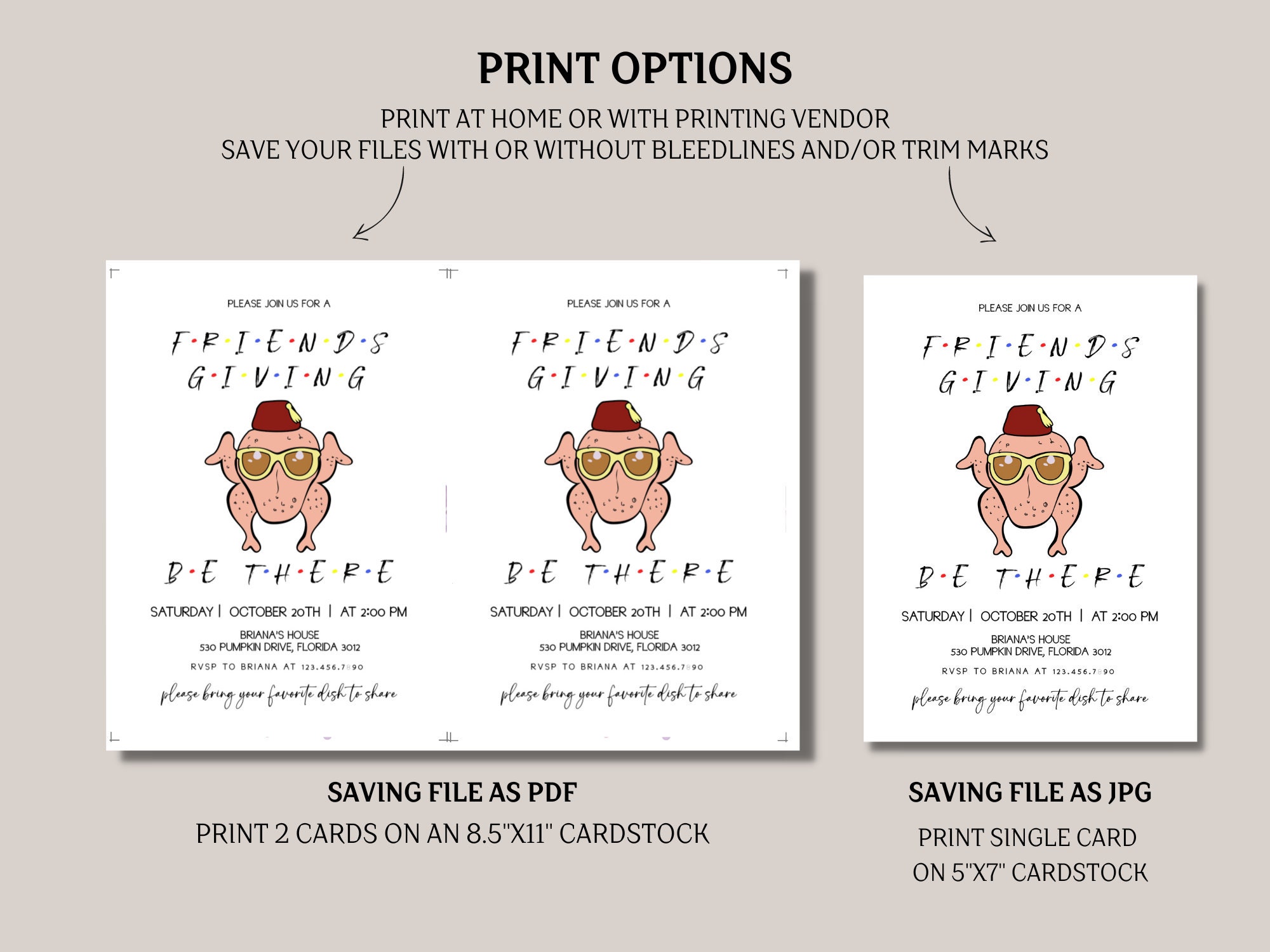 Editable Friendsgiving Invitation Friendsgiving Party Invite Digital ...