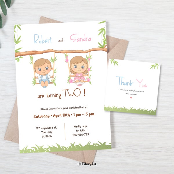 Boy Girl Twin Birthday - Etsy