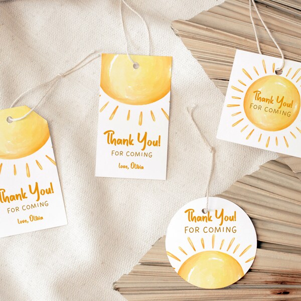 Sunshine Favor Tags - Etsy