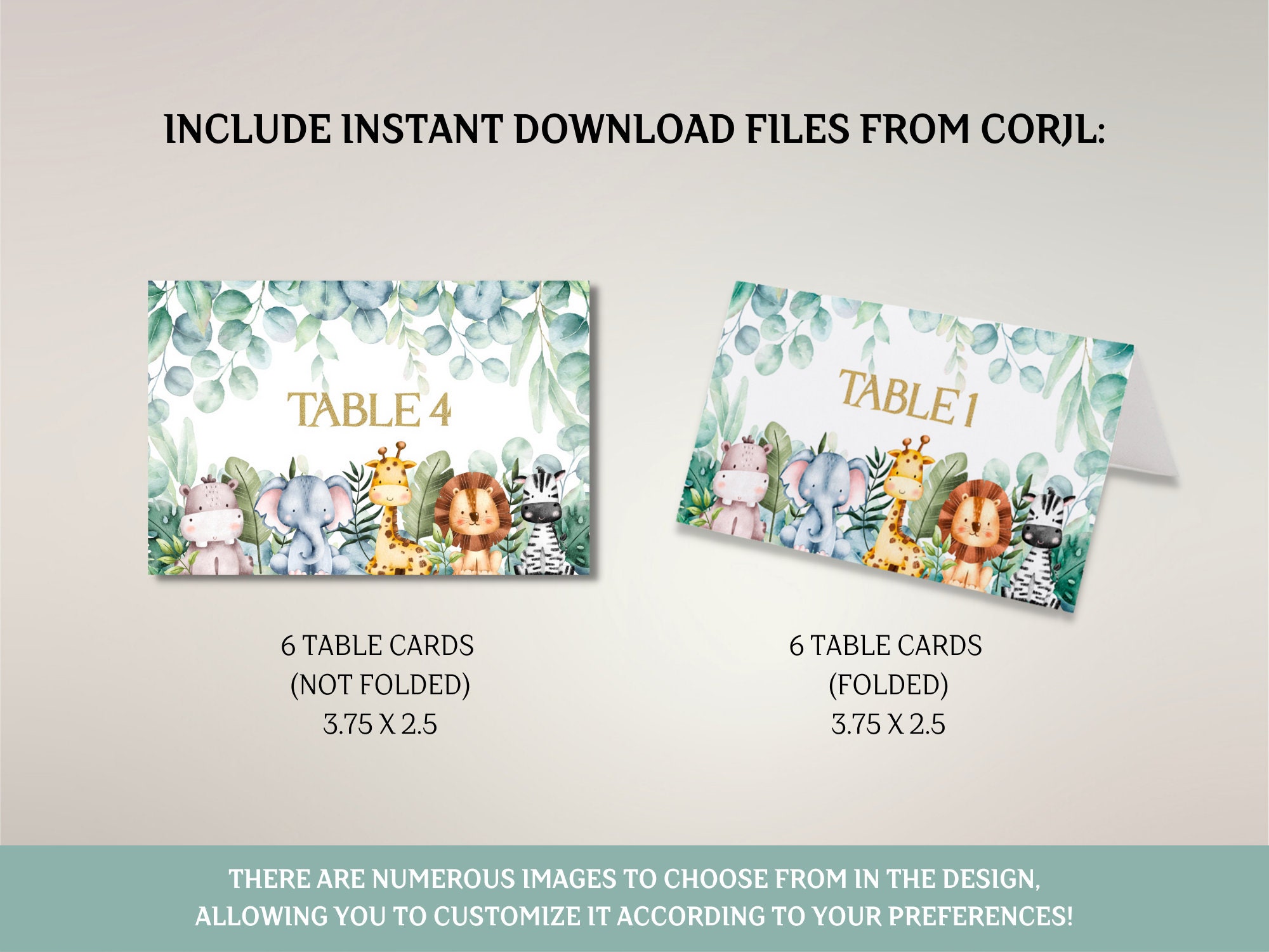 Safari Baby Shower Seating Chart Template Jungle Animals - Etsy