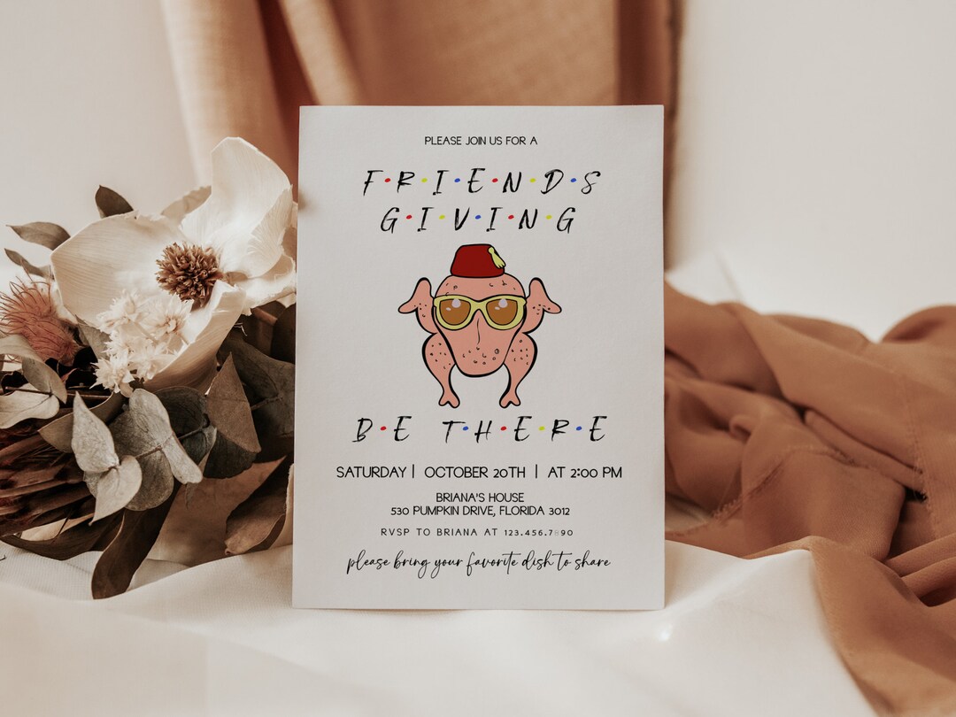 Editable Friendsgiving Invitation Friendsgiving Party Invite Digital ...
