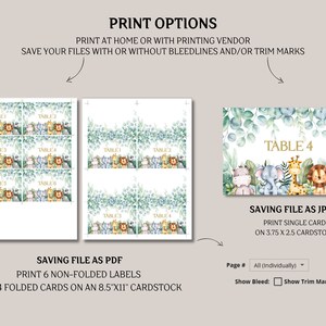 Safari Baby Shower Seating Chart Template Jungle Animals - Etsy