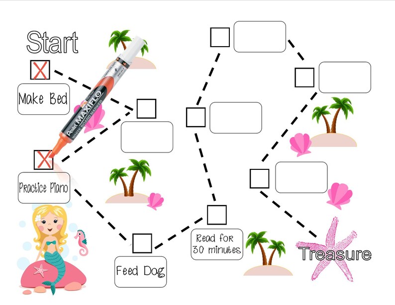 Printable, Reusable Chore Chart, Reward Chart, Reading and Activity ...