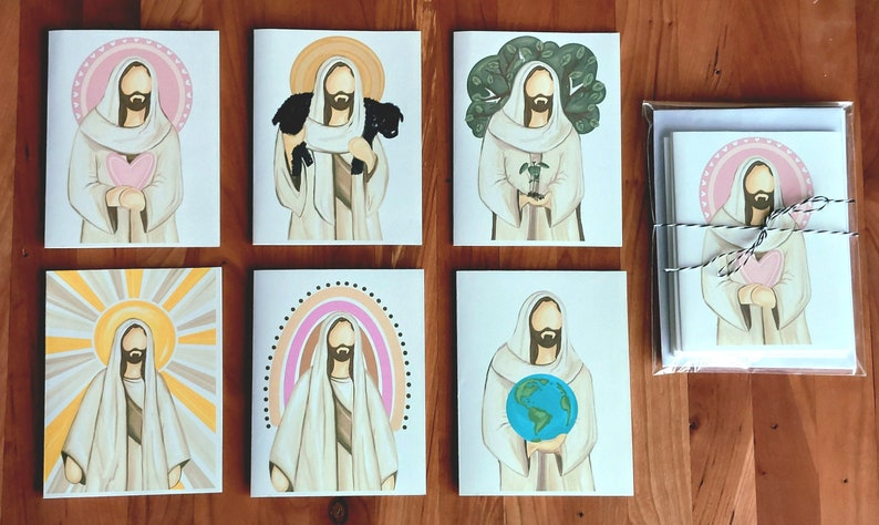 Jesus Notecards, Digital Watercolor - Etsy