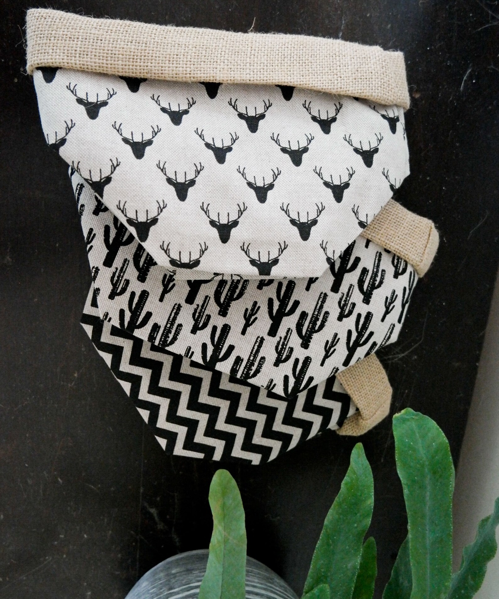 Cache pot en toile de jute panier bohème cache pot bohème - Etsy France