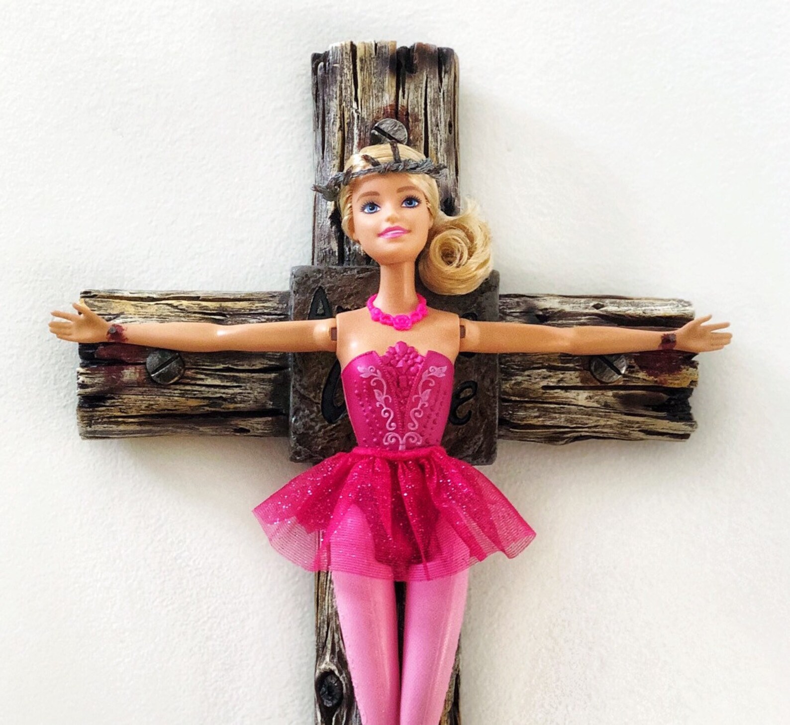 Crucified Barbie dark art roll horror doll creepy doll display | Etsy