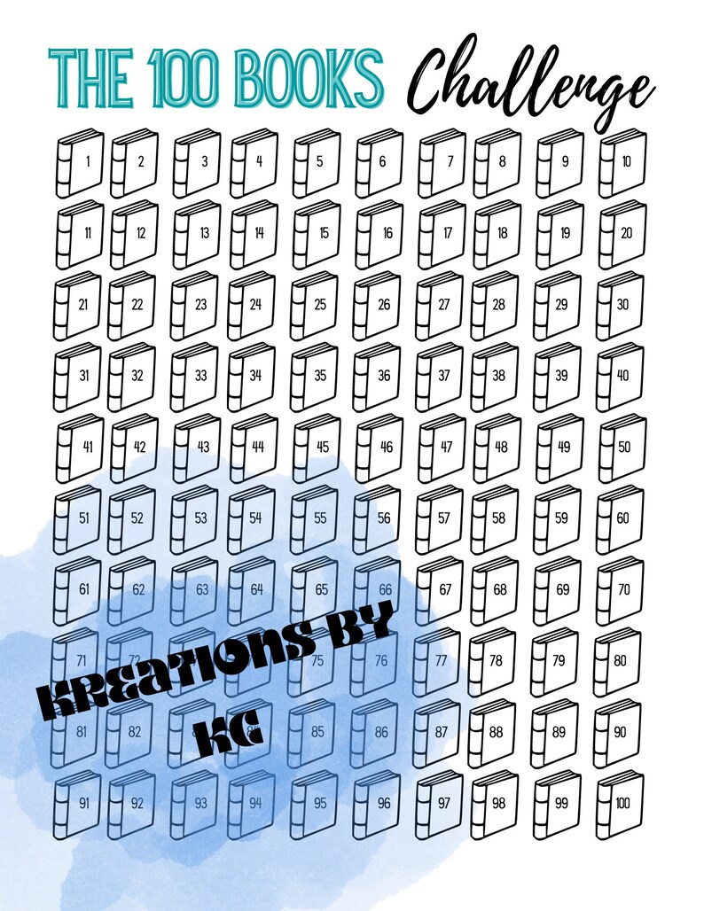 Editable Reading Tracker 100 Books - Etsy
