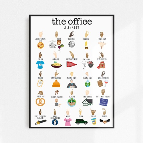 The Office Alphabet the Office TV SHOW Art Poster Print - Etsy