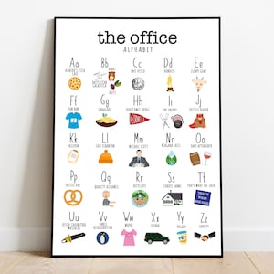 The Office Alphabet the Office TV SHOW Art Poster Print - Etsy