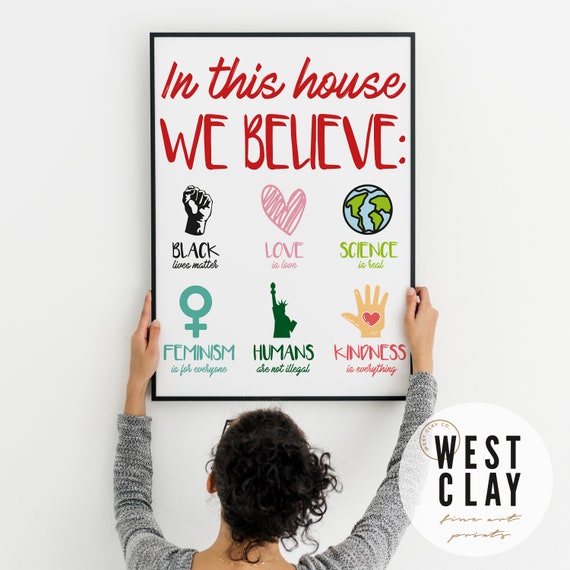 Home & Living In This House Poster Digital Download Wall Décor etna.com.pe