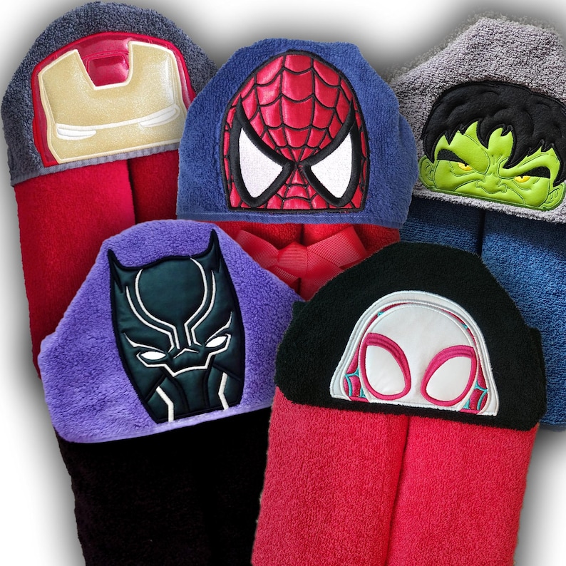 Personalized Super Hero Hooded Towel: 100% Cotton Kids Bath Towel - Etsy
