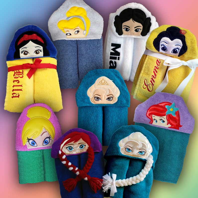 Personalized Storybook Character Hooded Towel: 100% Cotton Kids Bath ...