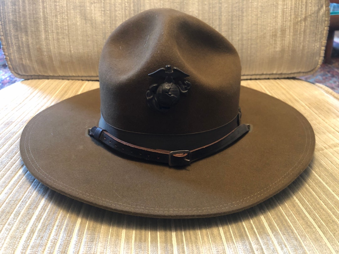 Vintage USMC Marine Corps Campaign Wool Hat Sergeant 7 - Etsy