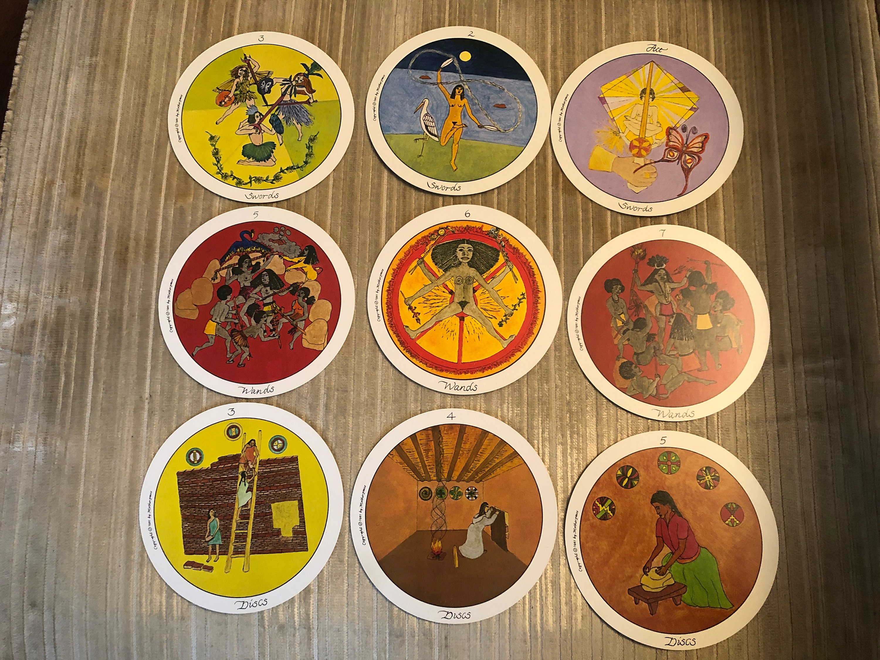 Vintage the Motherpeace Round Tarot Deck Cards Karen Vogel & Vicki ...