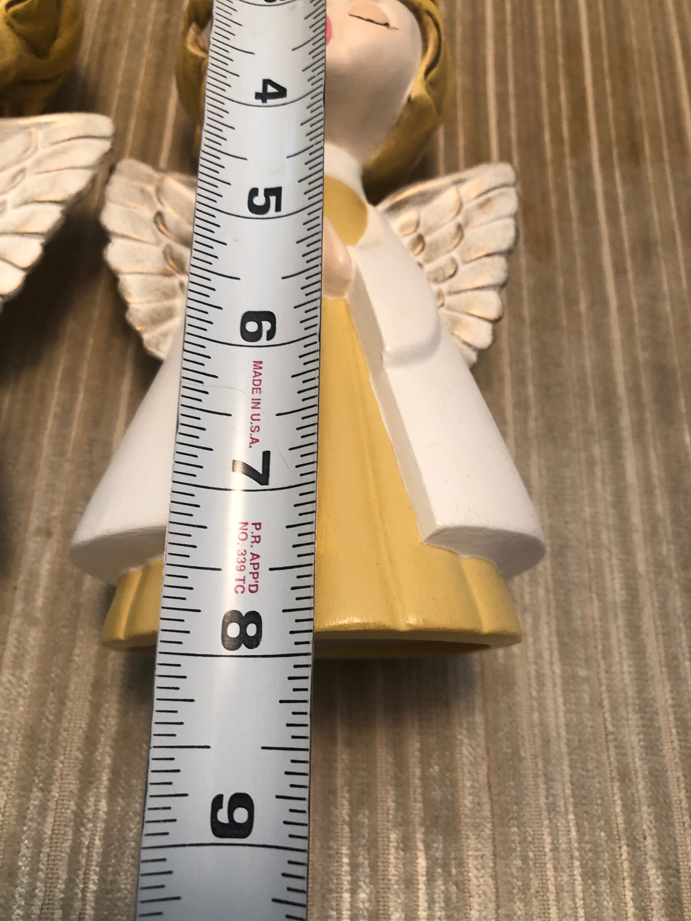 Vintage 1970s Ceramic Holland Mold Singing Christmas Choir Angels Green ...