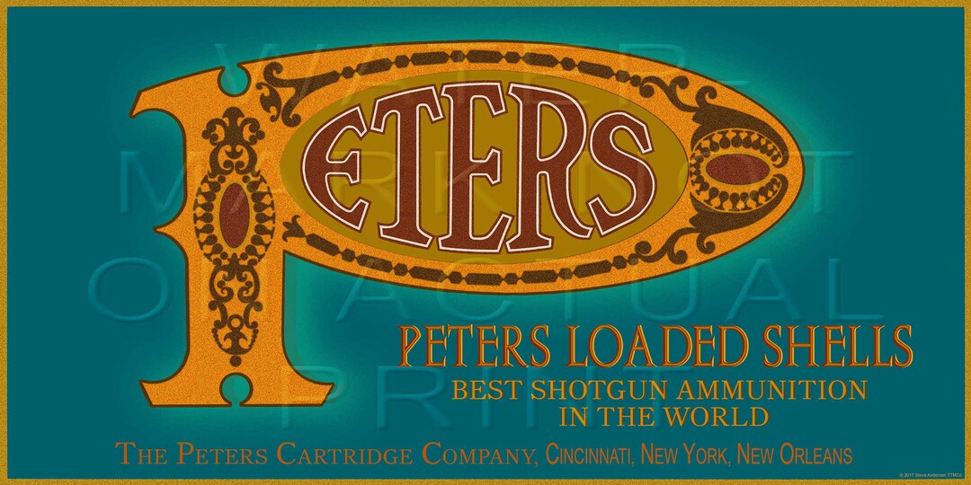 Reproduced Vintage Peters Ammunition Shotgun Shells Ad Canvas Print - Etsy