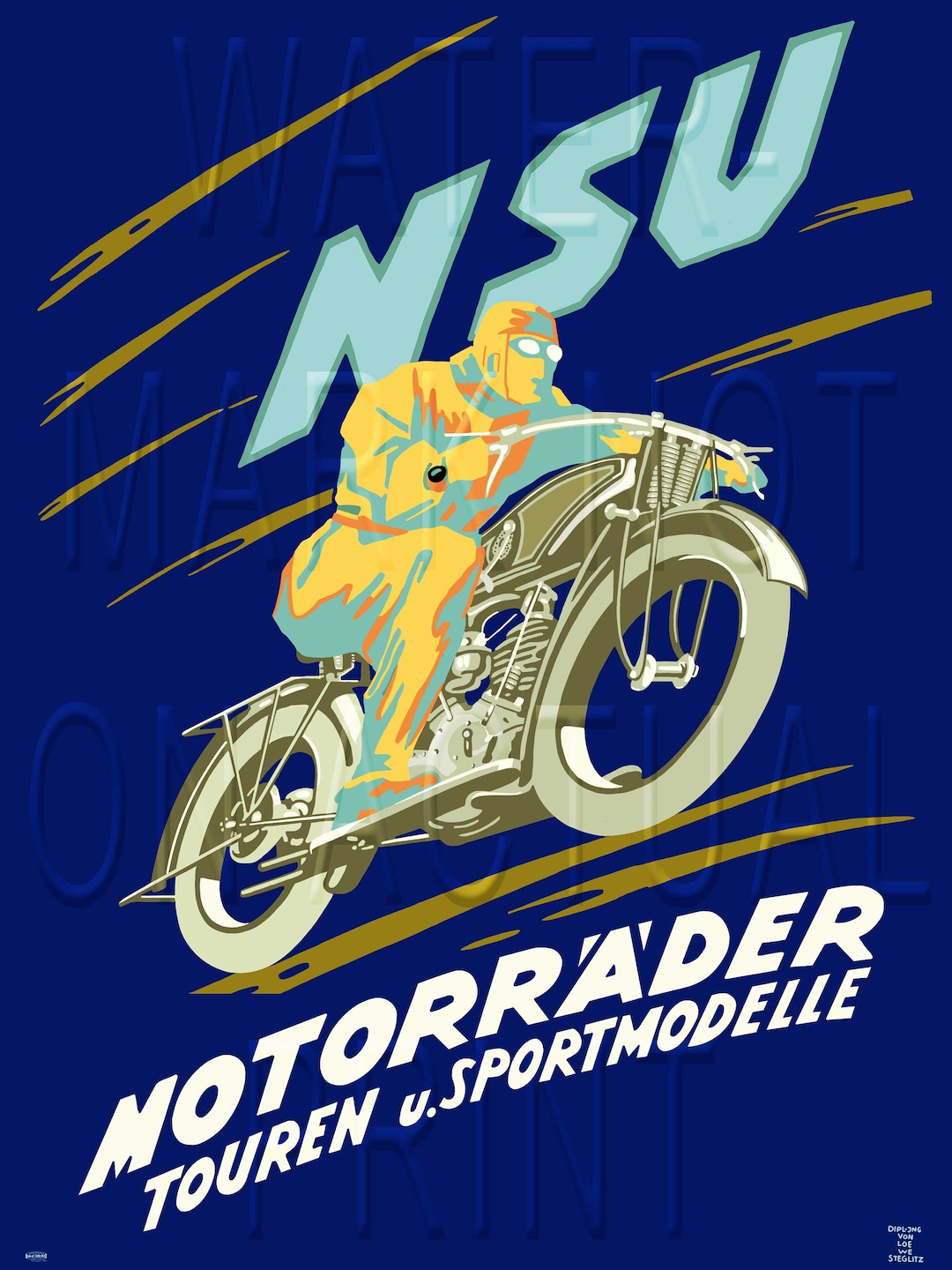 NSU Motorcycles Advertisement Canvas Print - Etsy
