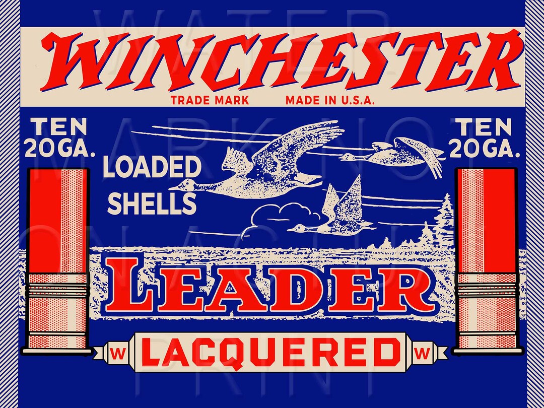 Custom Winchester 20 Gauge Shotgun Shell Label Canvas Print - Etsy