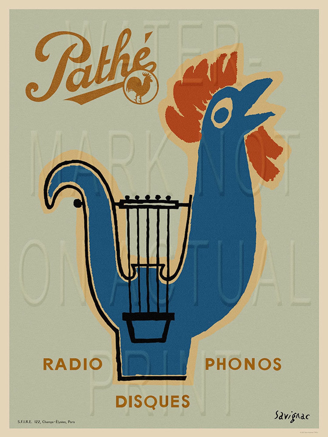 Reproduced Vintage Pathe Radios Phonographs and Disques Canvas Print - Etsy