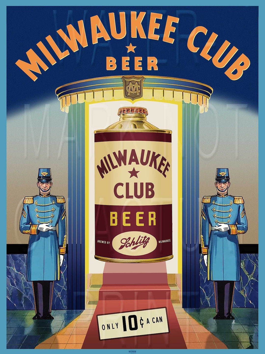Milwaukee Club Beer Advertisement, Schlitz Brewing Company Milwaukee ...