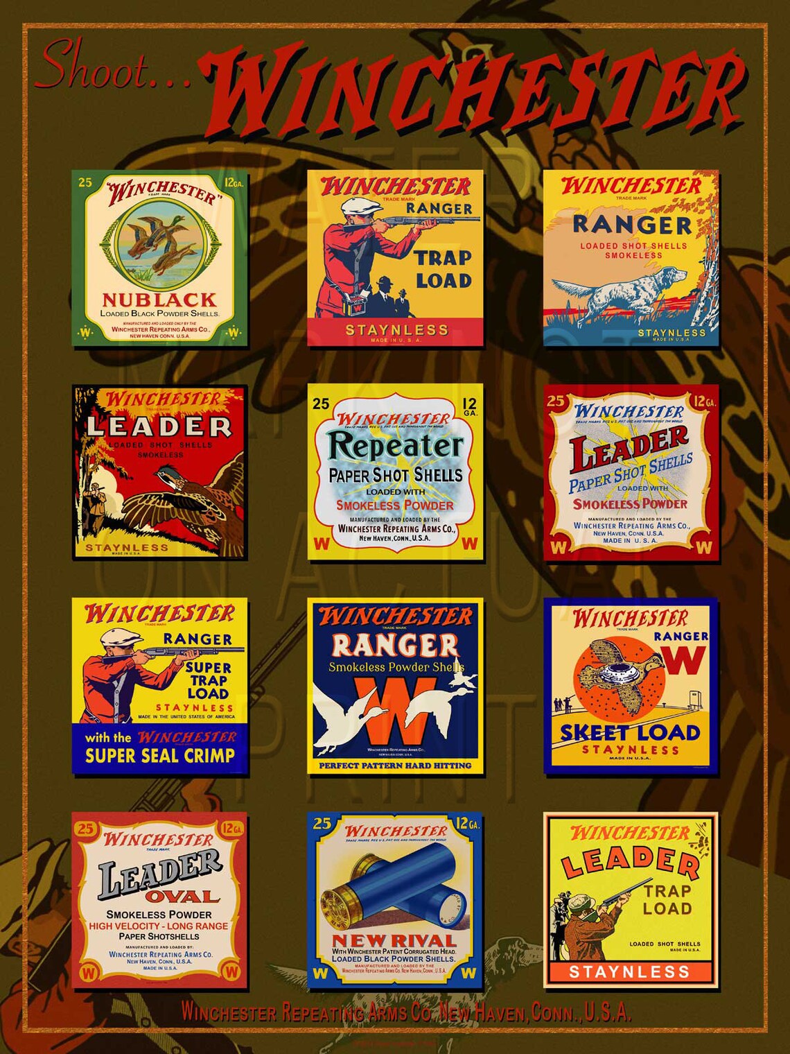 Custom Winchester Ammo Box Label Canvas Print - Etsy