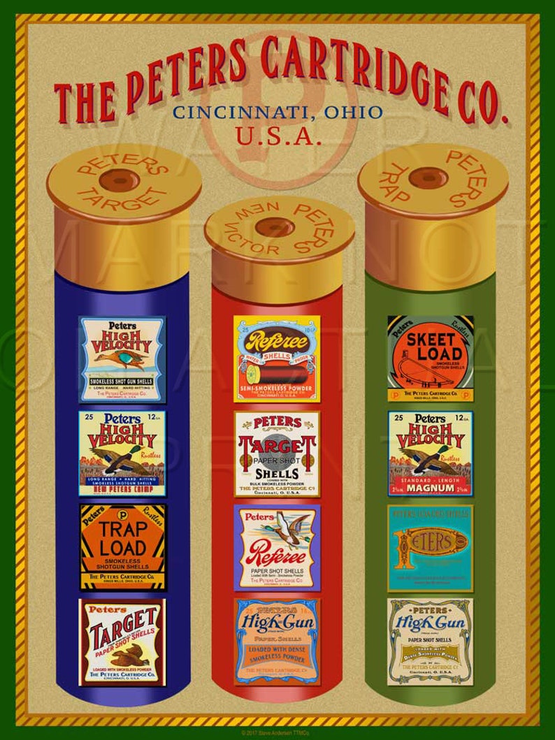 Custom Peters Shotgun Shell Advertisement Canvas Print - Etsy