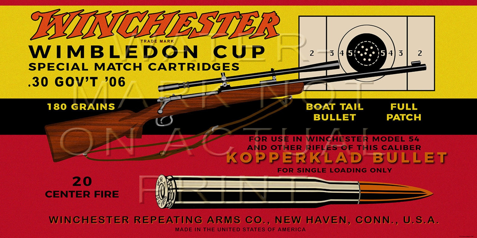 Reproduced Vintage Ad for the Winchester .30 06 Wimbleton Cup Bullet ...