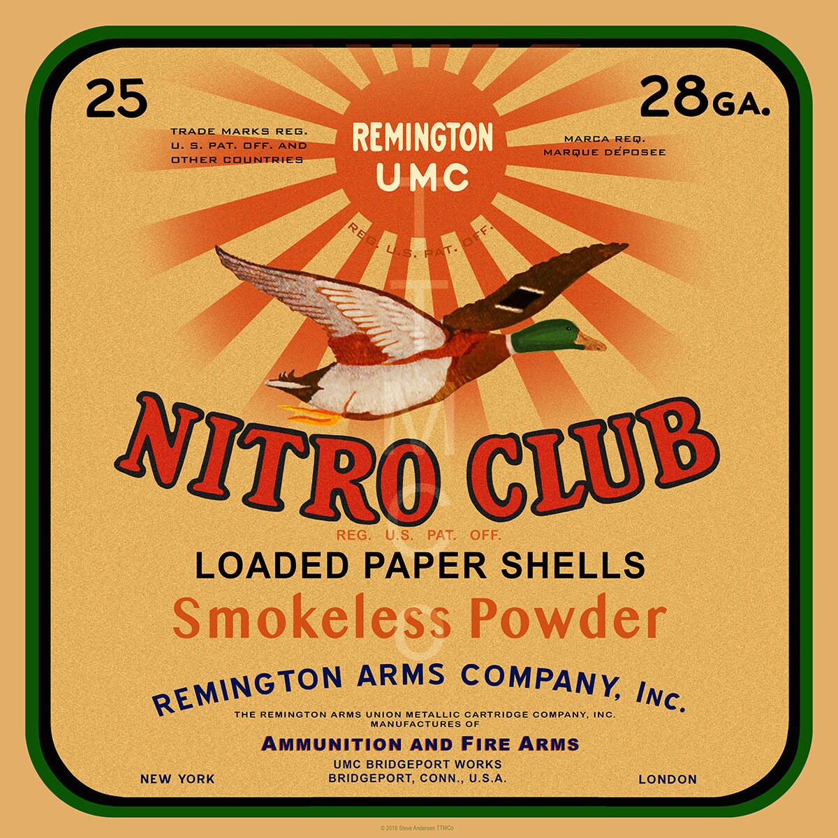 Reproduced Vintage Remington "nitro Club" 28 Gauge Shotgun Shells Box ...