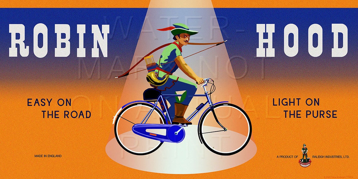 Reproduced Vintage Robin Hood Bicycles Sign Canvas Print - Etsy
