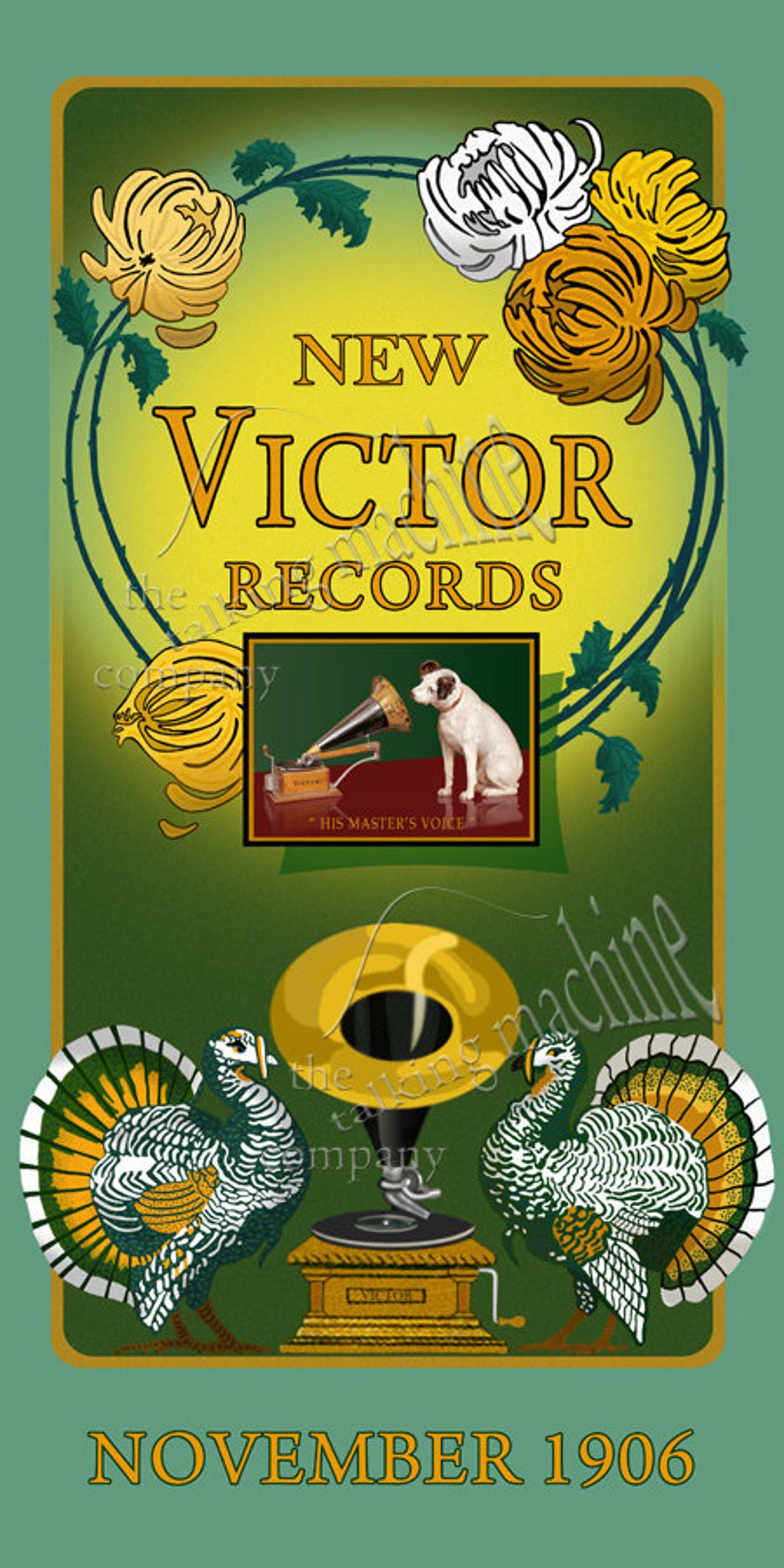 Reproduced Vintage Victor Talking Machine for November 1906 Record ...