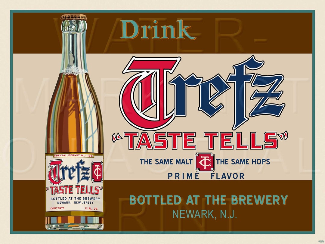 Custom Trefz Beer Newark, N.J. Beer Advertising Canvas Print - Etsy