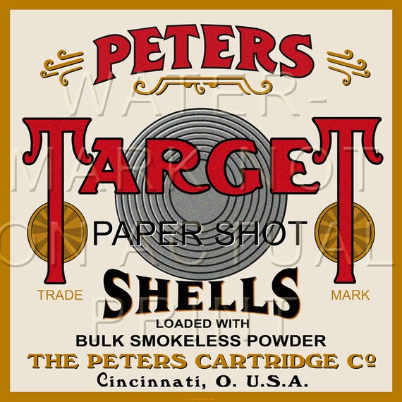 Reproduced Vintage Peters target Paper Shot | Etsy