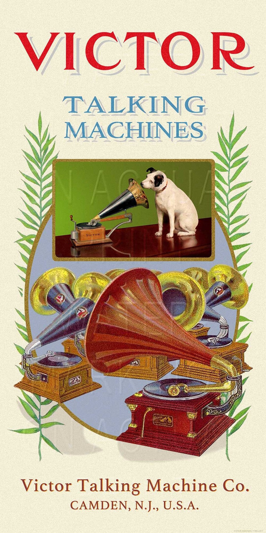 Reproduced Vintage Victor Talking Machines Print. - Etsy