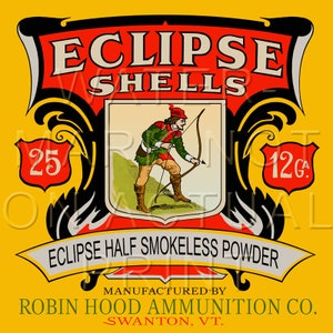 Art & Collectibles Prints Reproduced vintage Robin Hood Clipper Shotgun ...