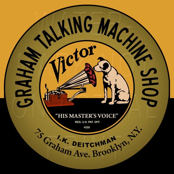 Reproduced Vintage Victor Talking Machine Dealer Logo | Etsy