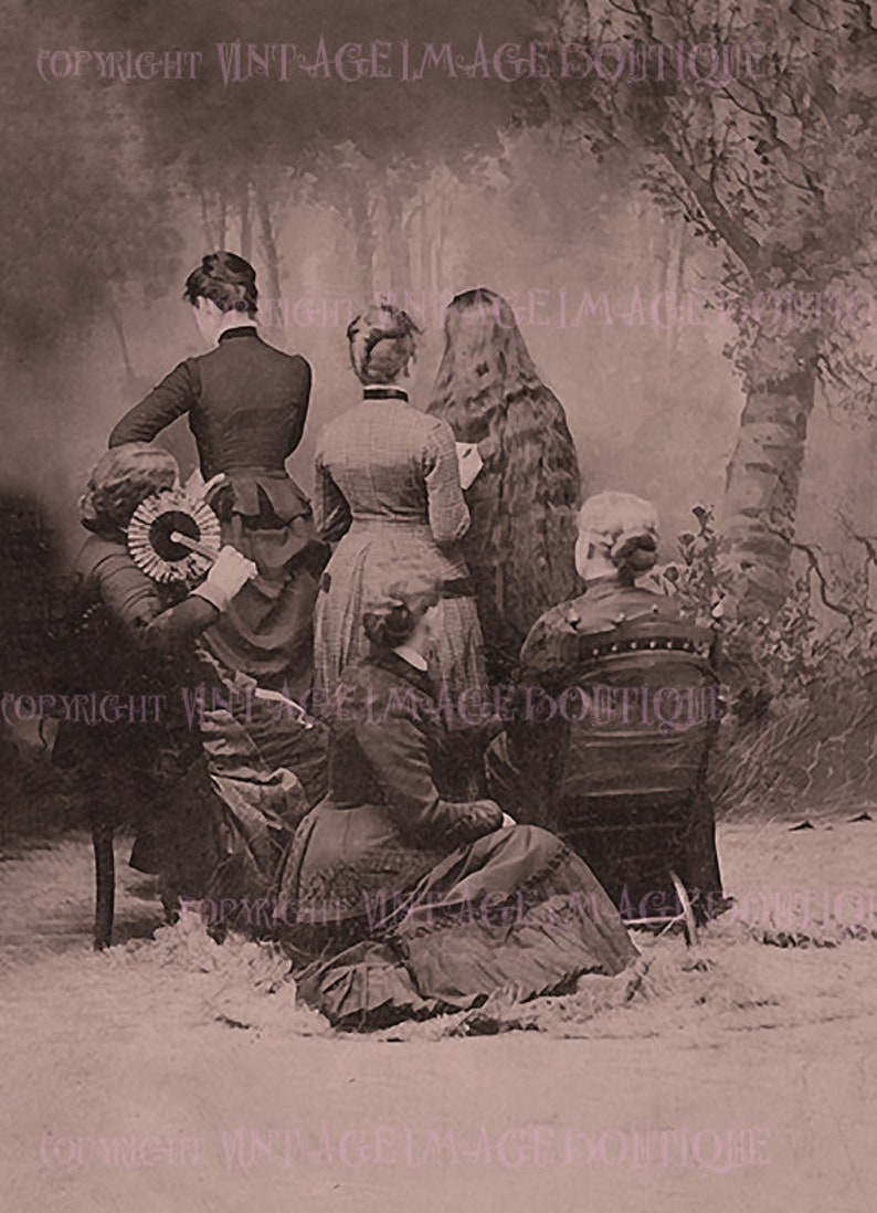 Lovely Antique Victorian Mourning Portrait of A Group of Women | Etsy