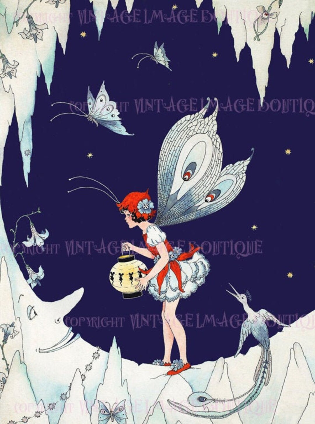 Lovely Vintage 1930's Illustration of A Flower Faerie - Etsy