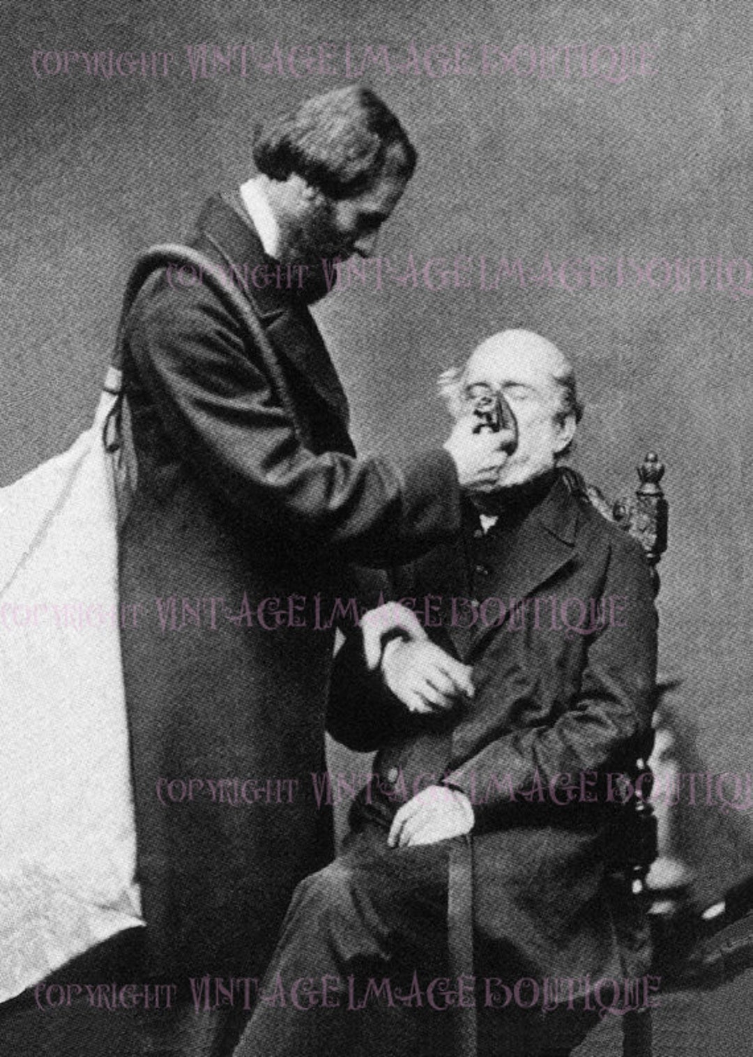 Antique Victorian Photograph of Physician Giving Chloroform to A ...