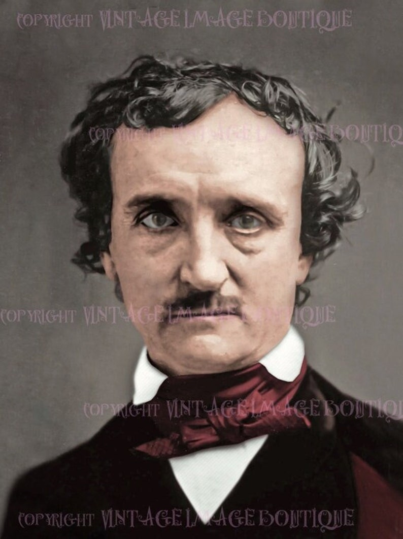 Antique 19th Century Colourized Photo Portrait of the Writer and Poet ...