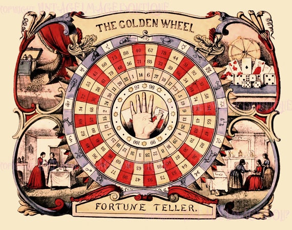Antique Victorian Colour Illustration of the Golden Wheel - Etsy UK