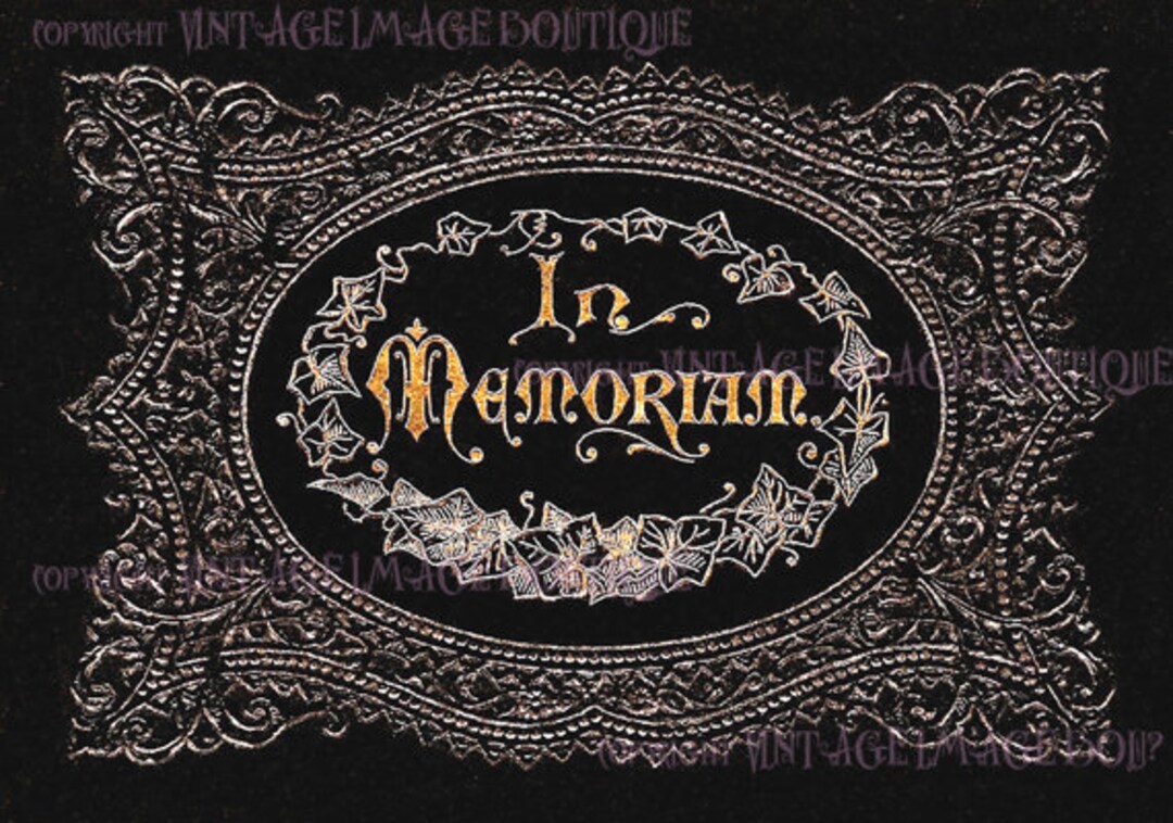 Lovely Antique Victorian Mourning in Memoriam Funerary Carte D'annonce ...