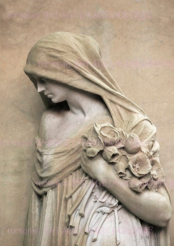 Lovely Vintage Evocative Gothic Mourning Photograph of A Bust - Etsy